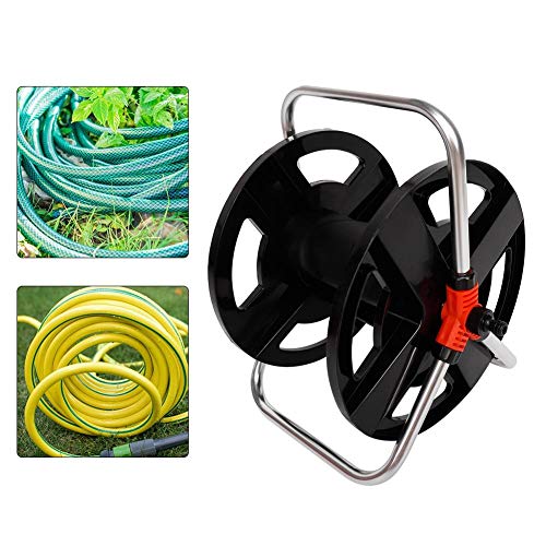 TOPINCN 35 Meters Water Pipe Car Roll Pipe Storage Garden Water Pipe Holder Hose Reel Rope Storage Rack