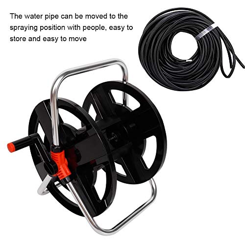 TOPINCN 35 Meters Water Pipe Car Roll Pipe Storage Garden Water Pipe Holder Hose Reel Rope Storage Rack