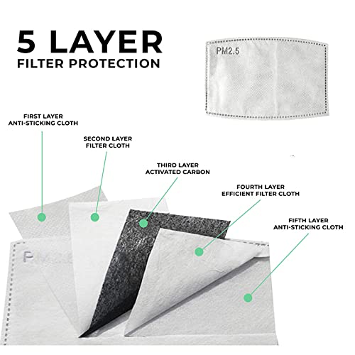 SARNFANS Motorcycle Face Mask Balaclava Windproof Men'S Women'S,Classic Motorcycles,Dustproof Mouth Cover With Filter Pocket Adjustable Elastic Strap,White Black