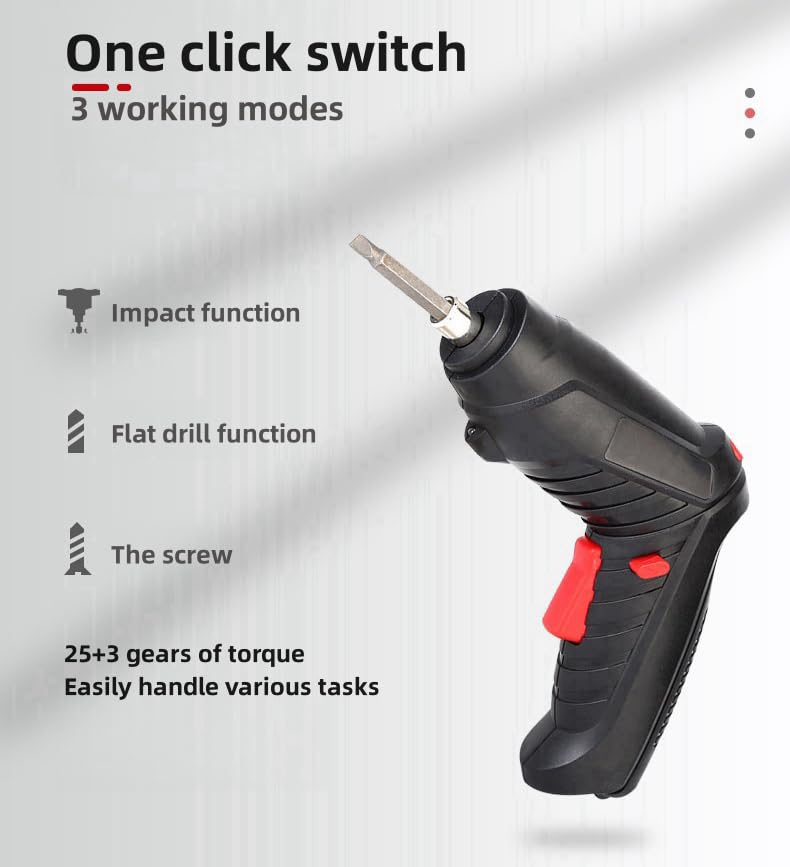 Wireless Rechargeable Electric Screwdriver, Multifunctional Precision Screwdriver Tool Set Of 14 Pieces, Torque 3.5~4.55, With LED Light And USB Charging Cable