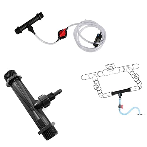 LQ Industrial 3/4Inch Black Irrigation Venturi Fertilizer Injector Agriculture Irrigation Device Tool