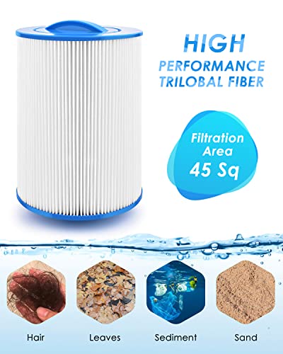PACETAP Spa Filter Replacement for Pleatco PWW50, Unicel 6CH-940, Filbur FC-0359, Waterways 817-0050, 2 Pack 1 1/2" Coarse Thread Spa Hot Tub Filter for Waterway Vita Aber,Viking