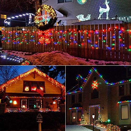 C9 Bulbs - 33ft 50LEDs Christmas String Lights with 29V Safe Adaptor, 5 Sets Connectable,UL Certified Outdoor Indoor Fairy Lights for Christmas Tree Party Garden Decorations