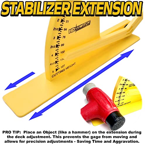 HD Switch - OEM Upgrade - Deck Blade Leveling Leveler Gage Gauge for Toro Exmark Snapper Simplicity Ferris Kubota Bush Hog Poulan Ariens Gravely Bobcat Lawn Mower Garden Tractors Zero Turn Lawnmowers