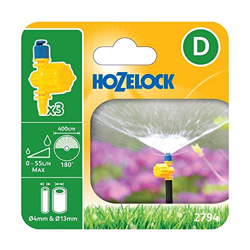 Hozelock Adjustable Microjet 180° Garden Hose Accessories Gardening Watering