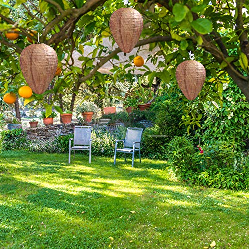 4 Pack Wasp Nest Decoy Hanging Wasp Deterrent for Wasps Hornets Yellow Jackets