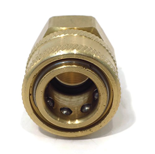 MTM Brass Pressure Washer Garden Hose Adapter (w/Spring & Filter) & Quick Connect Coupler