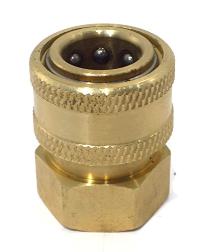 MTM Brass Pressure Washer Garden Hose Adapter (w/Spring & Filter) & Quick Connect Coupler