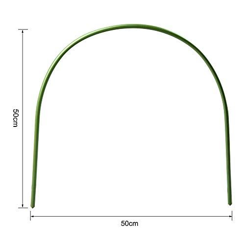 Greenhouse Hoops,Plastic Coated Hoops with Steel Inside Rust-Free Grow Tunnel Tunnel Support Hoops for Garden Fabric,19.7"x19.7"/6-Pack
