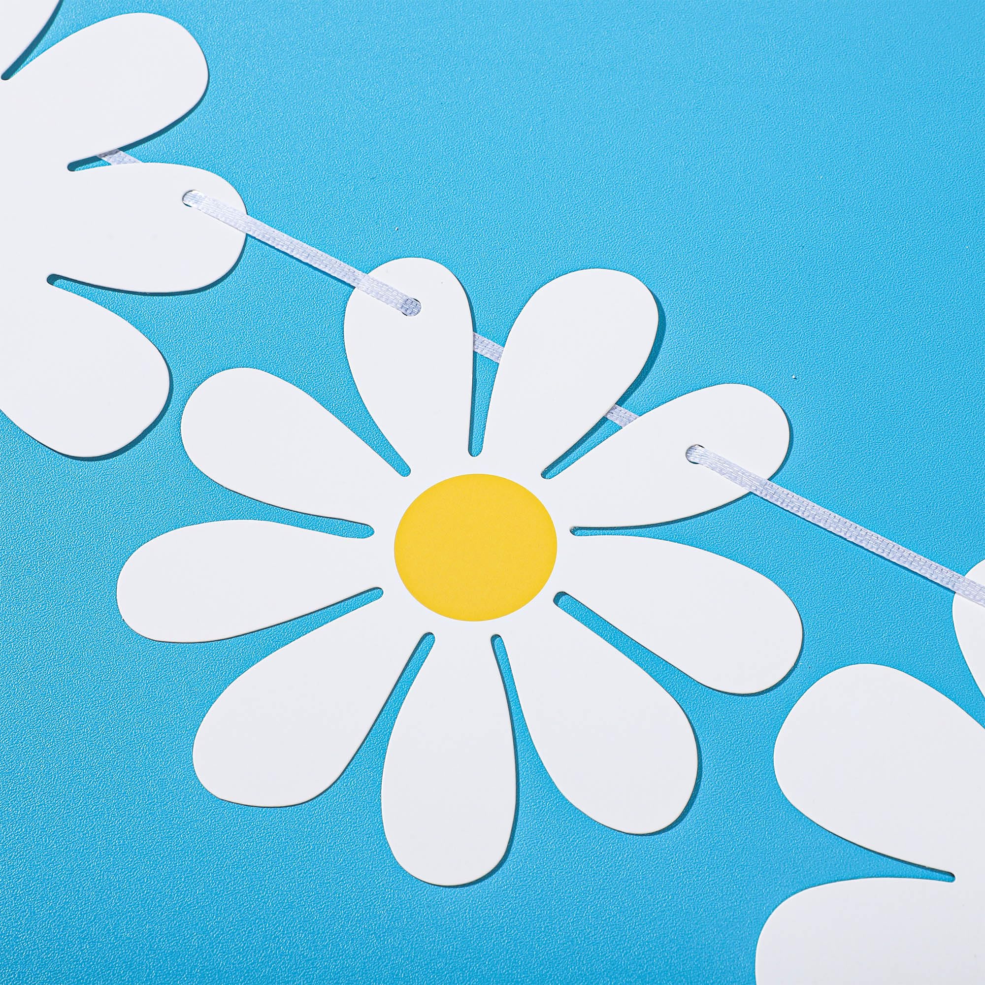Set of 6 Groovy Daisy Banner Boho Daisy Garland Party Decorations Boho Hippie Daisy Flower Hanging Banners for Birthday Baby Shower Groovy Home Party Decor