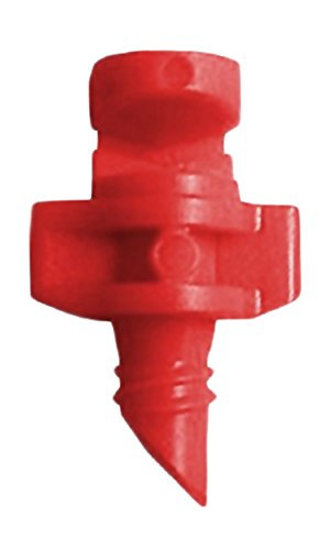 Drip Master 180 Degree Red Replacement Micro Sprayer Fan Jet Hydroponic Plant Cloning Mister Lawn Garden Aeroponics Irrigation (25 Count)