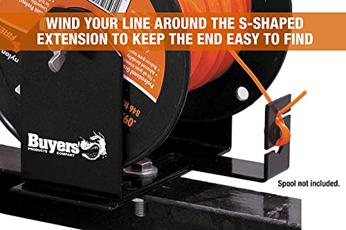 Buyers Products LT40 Weed Wacker Commercial Trimmer Line Holder, with Mounting Hardware & Low Profile Steel Bracket Supports 3 Pound Spools for Landscape Trailer Organization Accessories, Black