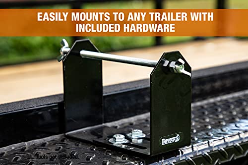 Buyers Products LT40 Weed Wacker Commercial Trimmer Line Holder, with Mounting Hardware & Low Profile Steel Bracket Supports 3 Pound Spools for Landscape Trailer Organization Accessories, Black
