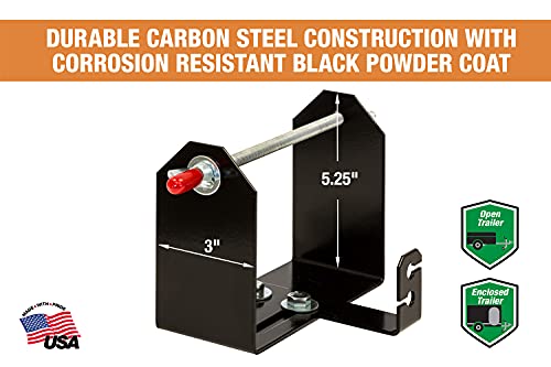 Buyers Products LT40 Weed Wacker Commercial Trimmer Line Holder, with Mounting Hardware & Low Profile Steel Bracket Supports 3 Pound Spools for Landscape Trailer Organization Accessories, Black