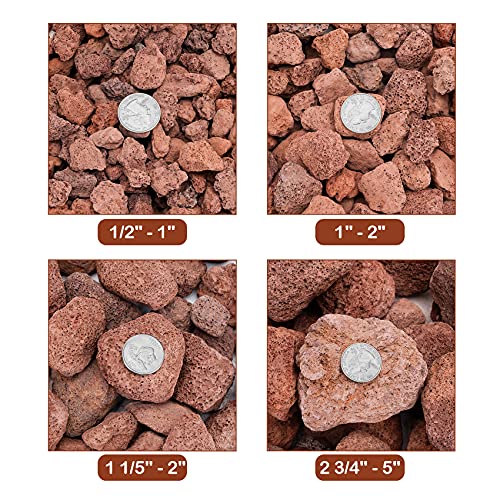 Stanbroil Red Lava Rock Granules for Gas Log Sets and Fireplaces - 10 lb.Bag(1"-2")