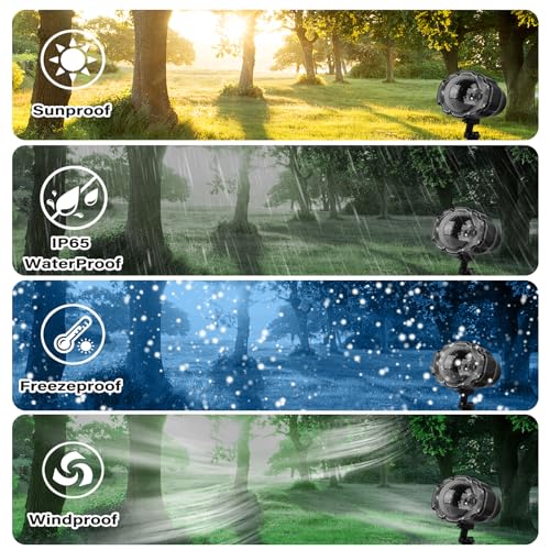EFOBO Christmas Snowfall Projector Lights, White Snow Lights with Remote Control, Indoor Outdoor for Halloween Xmas Party Wedding Garden Landscape Decoration