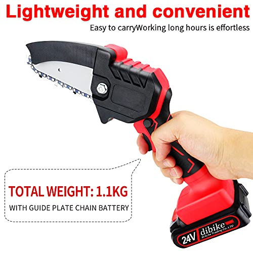 Mini Cordless Chainsaw,Electric Protable Chainsaw with One-Hand Lightweight Pruning Shears Chainsaw for Garden Tree Branch Wood Cutting