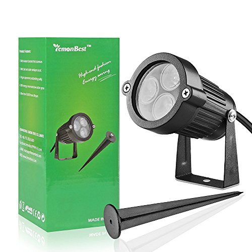 LemonBest 2pcs LED Landscape Garden Wall Yard Path Pond Flood Spot Light Outdoor IP65 Decorative Lamp Cool White 12V