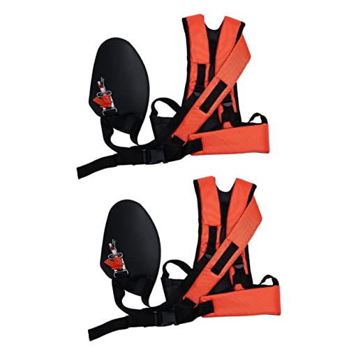 VILLFUL 2pcs Lawn Mower Strap Cinch Belt Belts Garden Brush Shoulder String Brush Cutter Shoulder Strap String Trimmer Harness Brush Cutter Double Shoulder Strap Comfortable Black