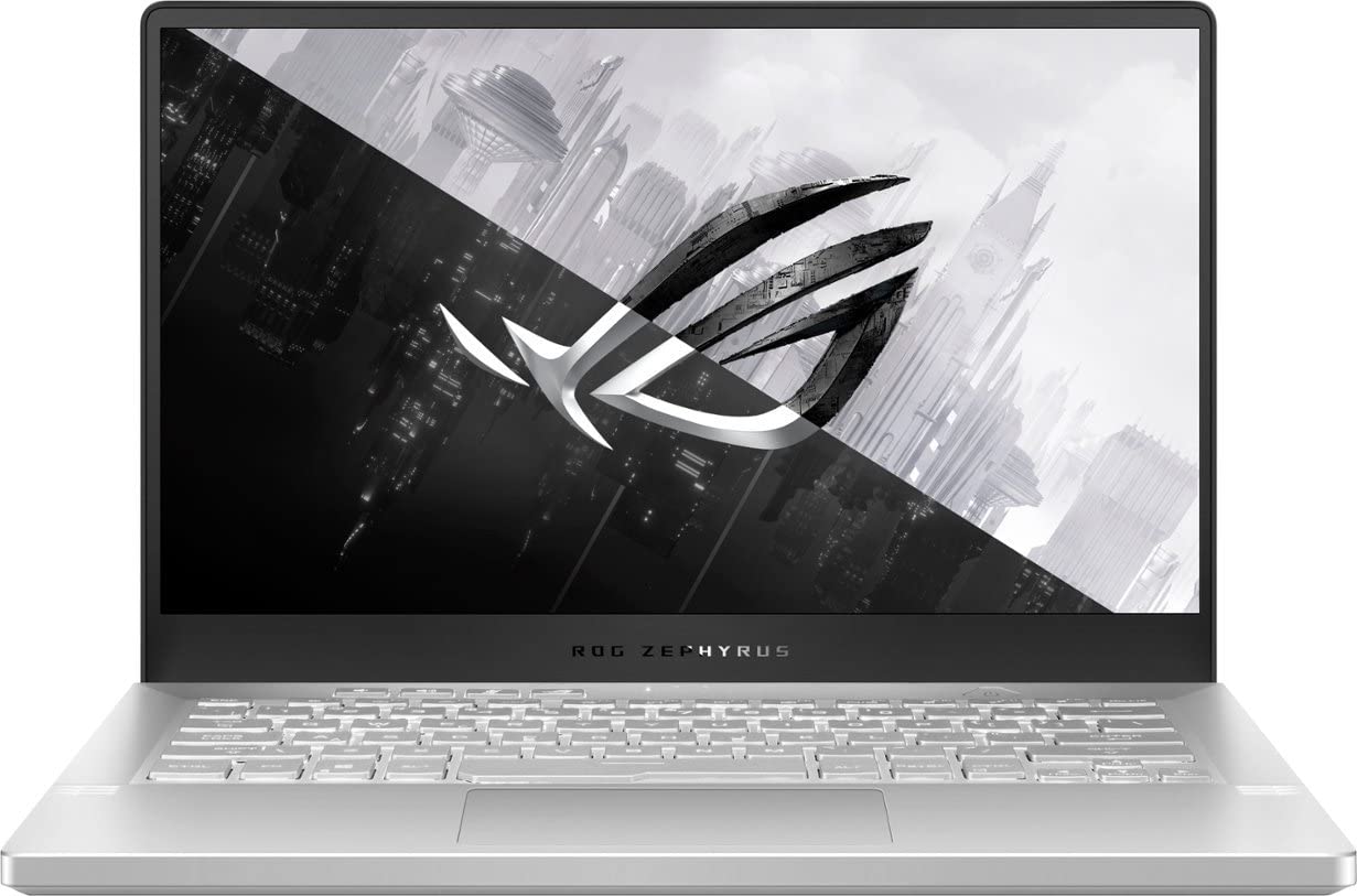 ASUS ROG Zephyrus 14 inches FHD（1920x1080） 144Hz Display, Gaming Laptop, AMD Ryzen 7 5800HS, 16GB RAM, NVIDIA GeForce RTX 3060, 1TB SSD, Backlit KB, Wi-Fi6, HDMI, Win11, Moonlight White, W/GaLiMu