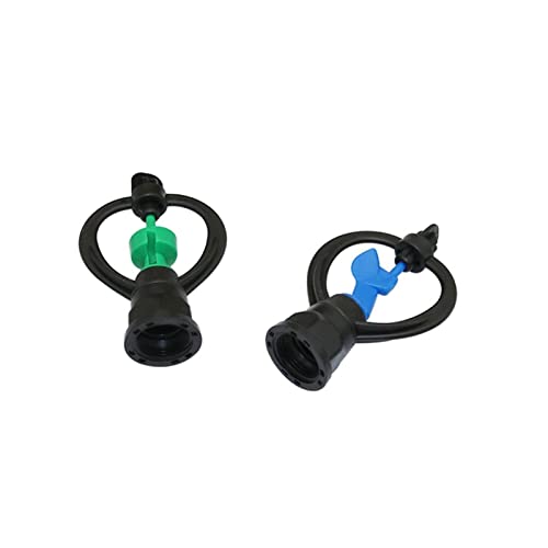 VIEUE Garden Drip Irrigation System Accessories 1/2" to 3/4" Internal Thread Rotating Nozzle 360 Degree Rotating Nozzle Garden Agricultural Irrigation Watering Nozzle (Color : Black with Blue)