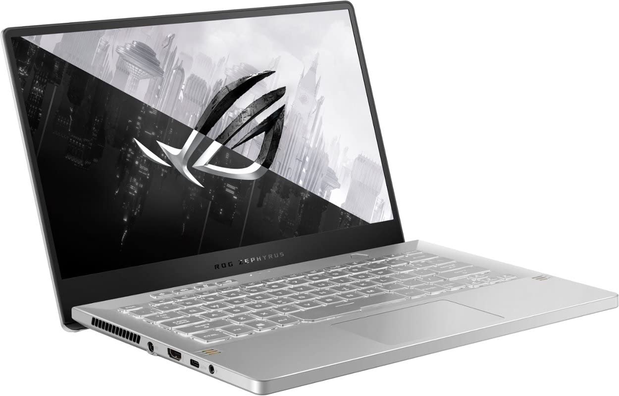 ASUS ROG Zephyrus 14 inches FHD（1920x1080） 144Hz Display, Gaming Laptop, AMD Ryzen 7 5800HS, 16GB RAM, NVIDIA GeForce RTX 3060, 1TB SSD, Backlit KB, Wi-Fi6, HDMI, Win11, Moonlight White, W/GaLiMu