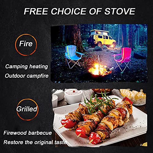 LEAYAN Garden Fire Pit Grill Bowl Grill Barbecue Rack Fire Pit Outdoor fire Pit, fire Pit Table with Barbecue Grill, Square Courtyard fire Pit, Garden Wood fire Pit