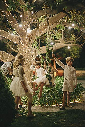 OZS-105FT 300LED Warm White Solar Christmas String Lights Outdoor, Waterproof 8 Modes Green Wire Christmas Tree Lights for Garden, Christmas Decorations (Warm White)
