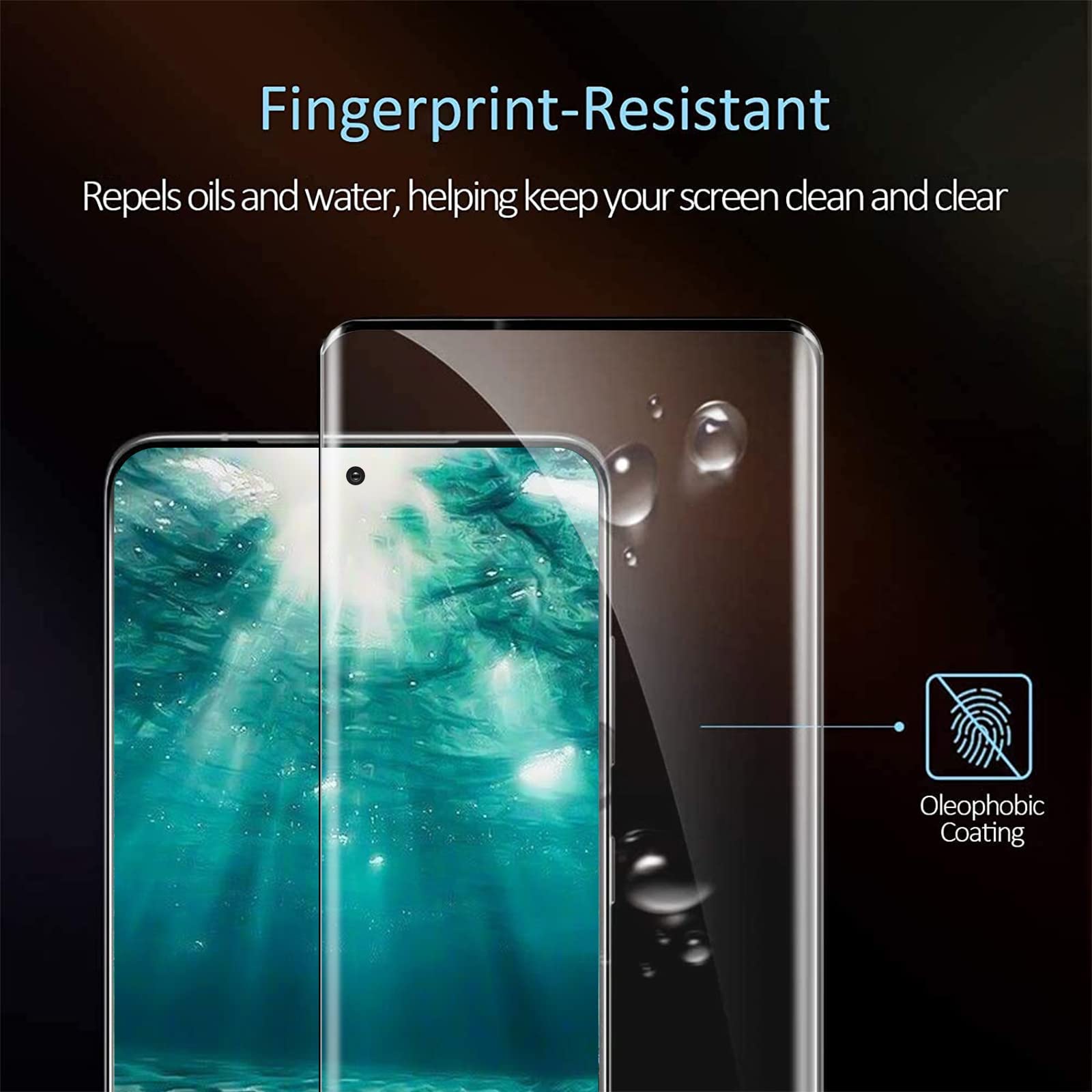 Arshek [2+2 Pack] Galaxy S21 Ultra Screen Protector, 9H Tempered Glass, Ultrasonic Fingerprint Support, 3D Curved,HD Clear Scratch Resistant for Samsung Galaxy S21 Ultra 5G Glass Screen Protector