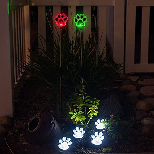 iHeartDogs Paw Print Solar Stake Lights - 'Pathway To My Heart' Garden Stake Lights (Set of 2)