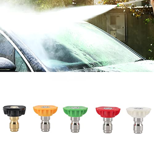 Pressure Washer Nozzle Tips, Quick Connecting Wide Area Widely Used Rinse Nozzle Kit for Garden(045)