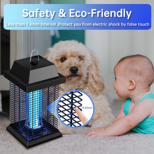 WVV Bug Zapper,4000V Electric Mosquito Zapper Indoor, Mosquito Killer,20W Waterproof UV Light Insect Fly Trap for Home Backyard Garden