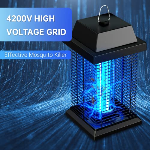 WVV Bug Zapper,4000V Electric Mosquito Zapper Indoor, Mosquito Killer,20W Waterproof UV Light Insect Fly Trap for Home Backyard Garden