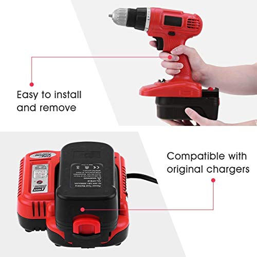 VANON 2Pack HPB18 3.6Ah 18V Replacement for Black and Decker 18V Battery HPB18-OPE 244760-00 A1718 FSB18 FEB180S A18 FS18FL(Three prongs for Black & Decker).