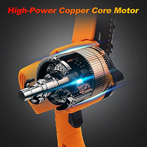 Mini Chainsaw - Mini Chainsaw 6 Inch , Cordless Chainsaw , Mini Chainsaw Cordless for Branch Wood Cutting, Garden Pruning, Tree Trimming( Electric Chainsaw 2 Battery 2 Chain 1 Bag)