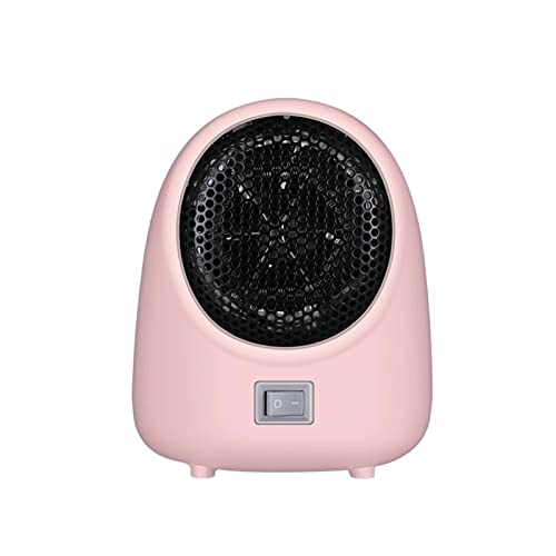 Outdoor Garden Heater Portable Personal FTC Ceramic Space Heater Electric 220V 500W Warm Winter Mini Desk Fan Heater Forced Home Free Patio Heater (Color : Roze, Size : US)