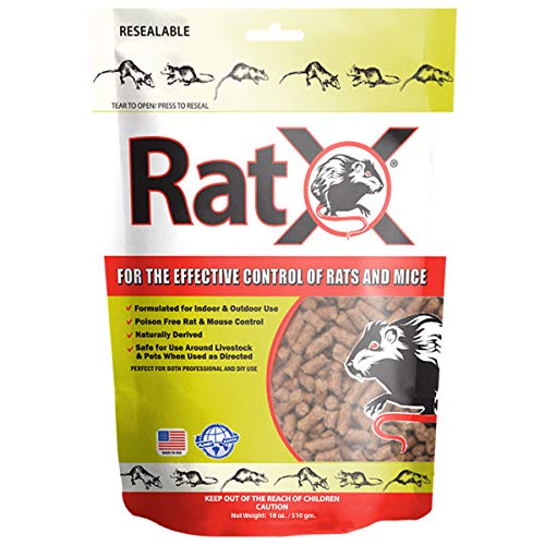 RatX 18oz Bag All-Natural Poison Free Rat and Mouse Control Pellets