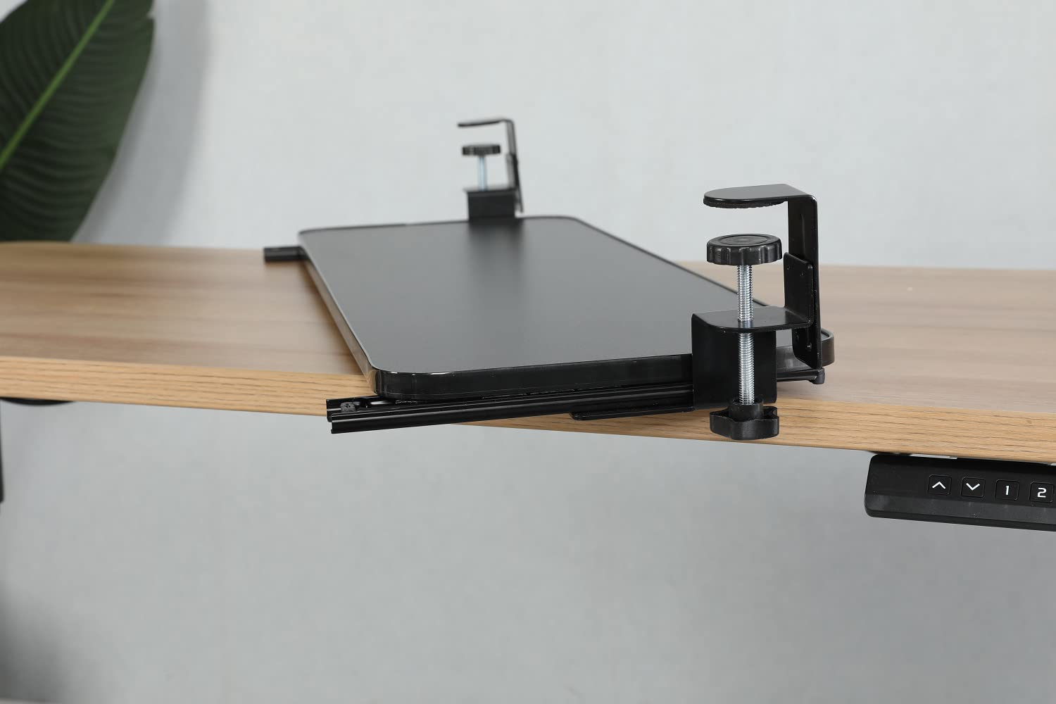 Keyboard Tray Under Desk - Adjustable Ergonomic Sliding Tray, 30.3 (Including Clamps) x 10 inch Large Slide-Out Platform Computer Drawer, Up to 3.1" Thick