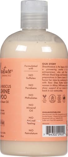SheaMoisture Shampoo Curl and Shine for Curly Hair Coconut and Hibiscus Paraben Free Shampoo 13 oz