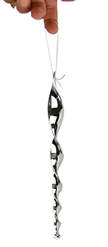 Home-X Bird Repellent Reflective Scare Rods-Ornaments, Outdoor Hawk and Duck Deterrent, Ornamental Spiral Deterrent Control Device-11 (6-Pack)