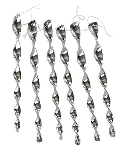 Home-X Bird Repellent Reflective Scare Rods-Ornaments, Outdoor Hawk and Duck Deterrent, Ornamental Spiral Deterrent Control Device-11 (6-Pack)