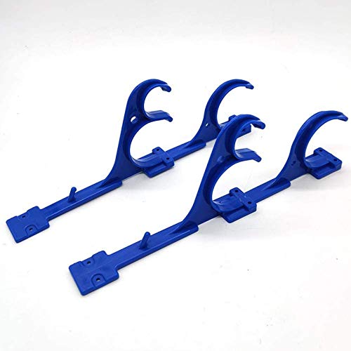 CYCTECH Pole Hangers,Plastic Holder Set,Swimming Pool Pole Hanger Pool Hanger Hook for Pool Telescoping Pole,Leaf Rakes,Net,Vacuum Hose,Brushe and Garden Tools (Blue)
