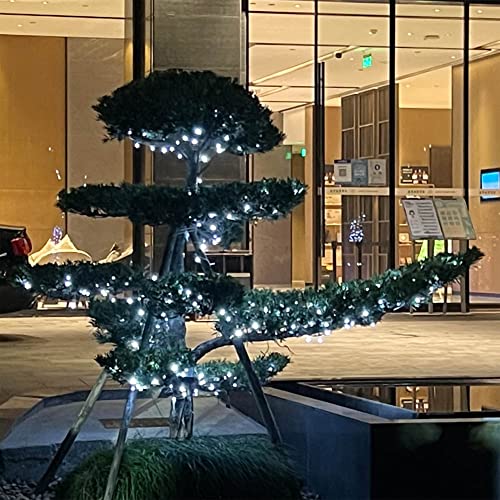 INMKALI Solar String Lights Outdoor Waterproof Big & Super Bright LED Christmas Lights 2-Pack 2400MAH 144FT 400L Fairy Lights 8 Lighting Modes for Garden Patio Tree Party Wedding (Cool White)