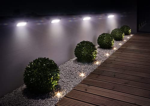 eLEDing 1100 Lumens Black PIR Motion Activated Solar Power Outdoor LED 5-in-1 Flood Light for Parking Area Garage Yard Backyard Garden Deck Path Camping