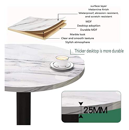 Conference Reception Room Coffee Table with Chair, Modern Table and Chair Combination Office Reception Round Table Coffee Shop Dessert Shop 60cm Leisure Table Hotel Meeting Room ( Color : 2 Chairs Ora
