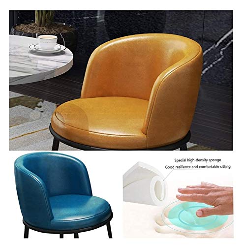 Conference Reception Room Coffee Table with Chair, Modern Table and Chair Combination Office Reception Round Table Coffee Shop Dessert Shop 60cm Leisure Table Hotel Meeting Room ( Color : 2 Chairs Ora