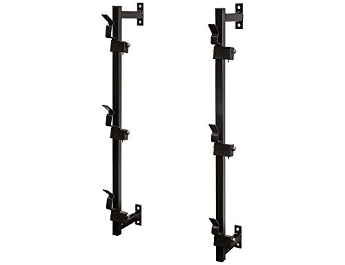 Buyers Products LT12 Landscape Trimmer Edger Locking Rack for Enclosed Trailers & Walls Holds 3 Yard Lawn Weed Whackers Tools, Pack of 1, Black