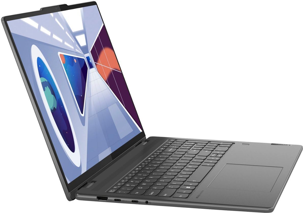 Lenovo 2023 Yoga 7i 2-in-1 Laptop, 16" WUXGA Touchscreen, Intel Core i7-1355U (10-core), 16GB DDR5 RAM, 512GB SSD, Intel Iris Xe Graphics, Wi-Fi6, Bluetooth, Backlit Keyboard, Windows 11 Home