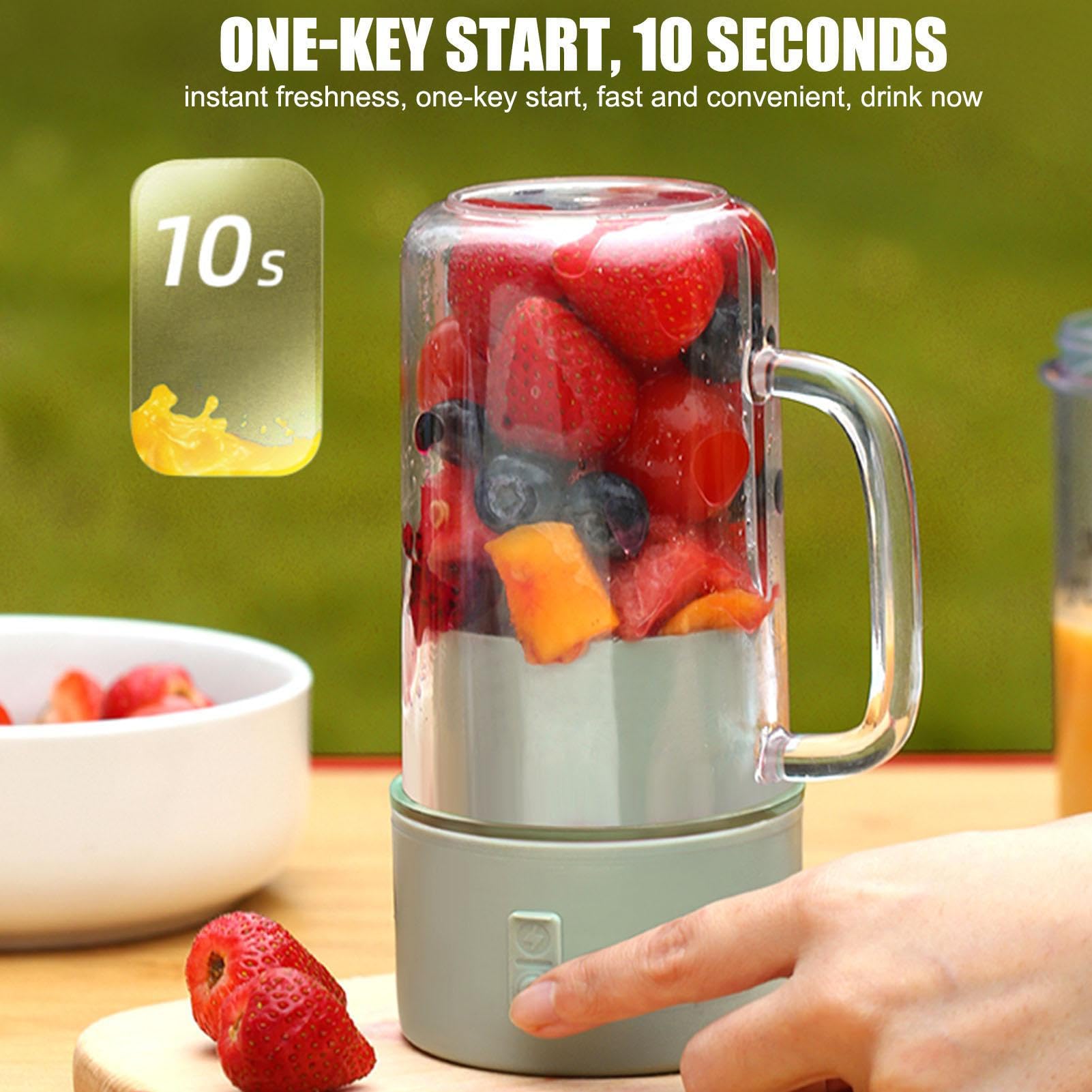 Juice Mini Cup Blender, Mini Juice Blender,3 in 1 Colors Mini Travel Juicer Blender, Electric Travel Blender with Straw,3000mah Rechargeable Mini Juice Blender, Blender Juicer Cup for Gym & Outdoor
