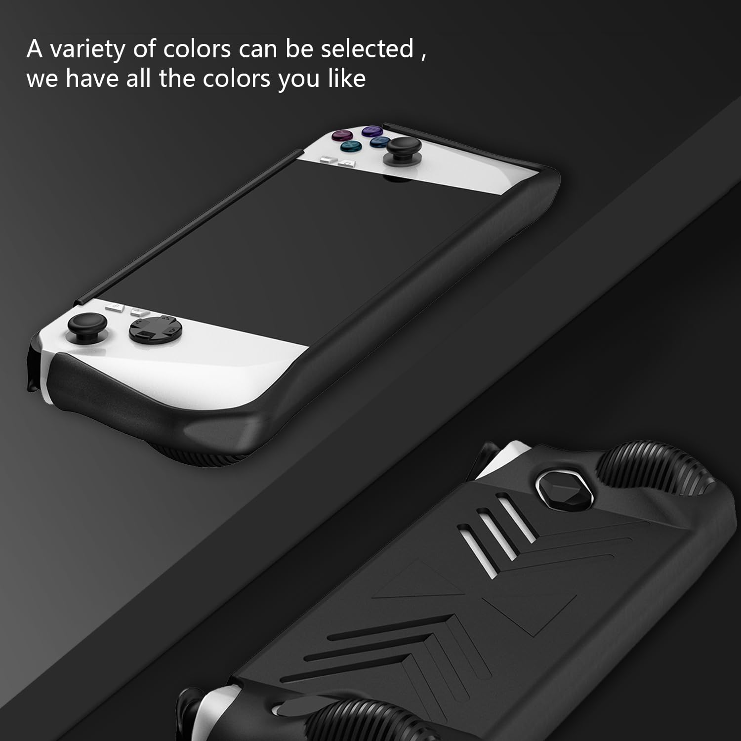 SOATUTO Case for ROG Ally Game Console Silicone Hard Case Back Cover Anti-Scratch Drop-Proof Non-Slip Protective Case for 2023 ASUS ROG Ally Game Console Shockproof Protective (Black)